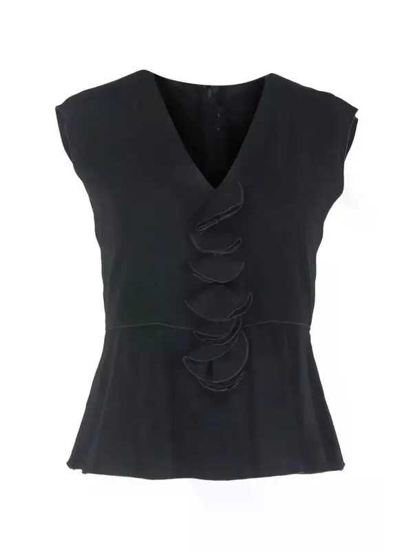 Marc Jacobs Vintage Ruffled V-neck Blouse