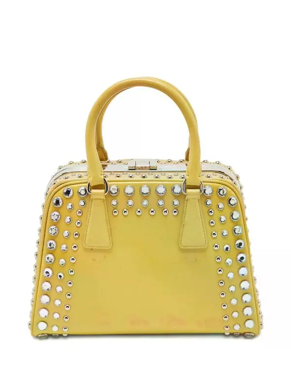 Prada Studded Leather Tote Bag