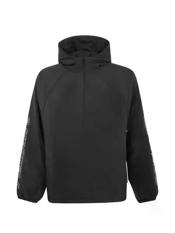 Fear Of God Hooded Half-zip Jacket - Black