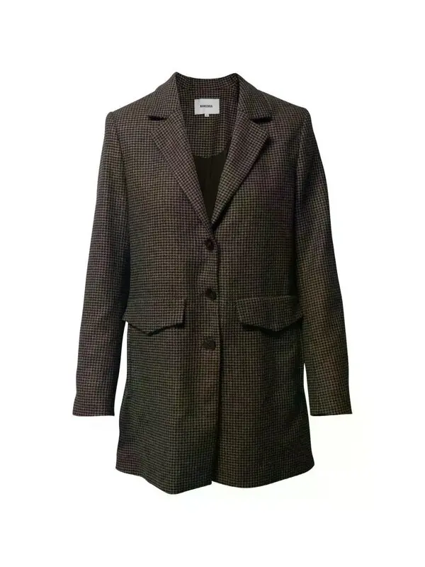Nanushka Houndstooth Button Blazer