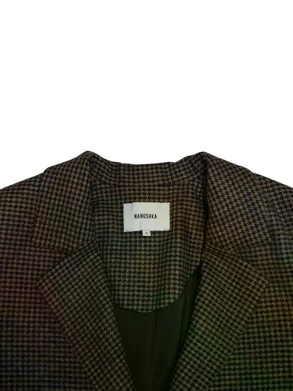 Nanushka Houndstooth Button Blazer