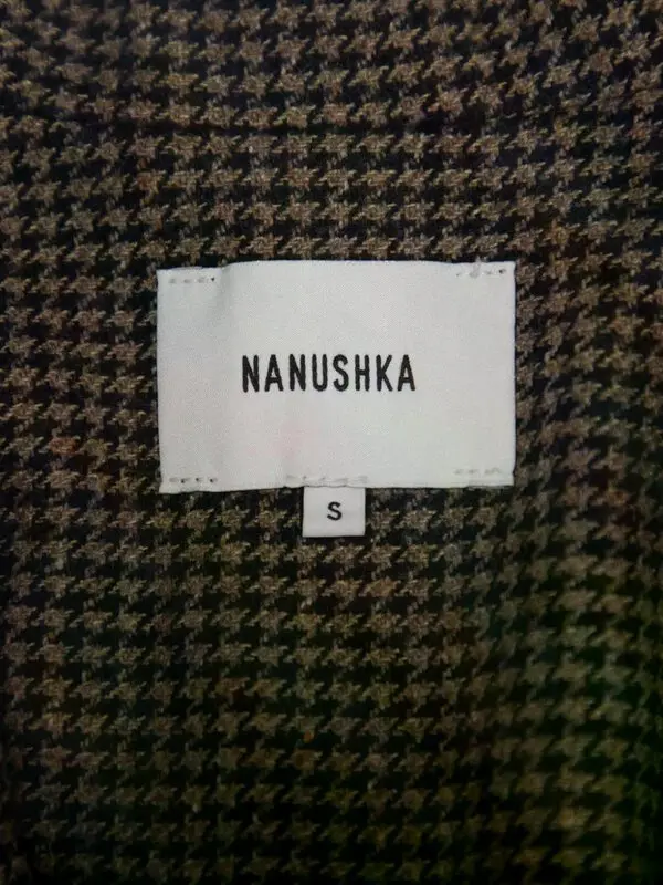 Nanushka Houndstooth Button Blazer