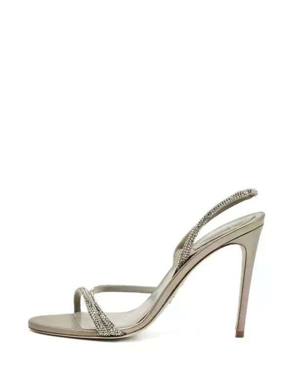 Rene Caovilla Satin Slingback Sandals