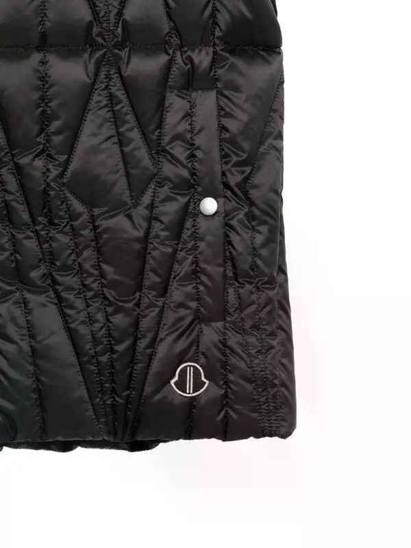 Moncler Rick Owens Hooded Quilted Vest - Black