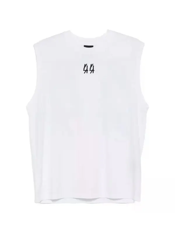 44 LABEL GROUP Crew-neck Sleeveless Vest - White