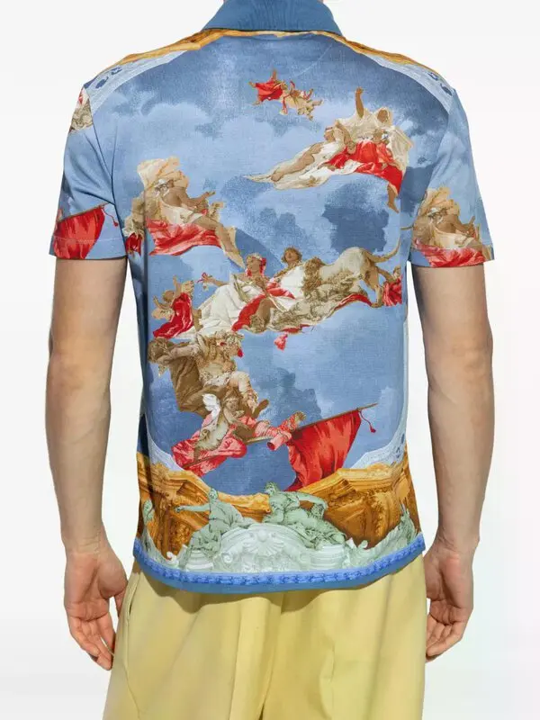 Versace Printed Polo Shirt