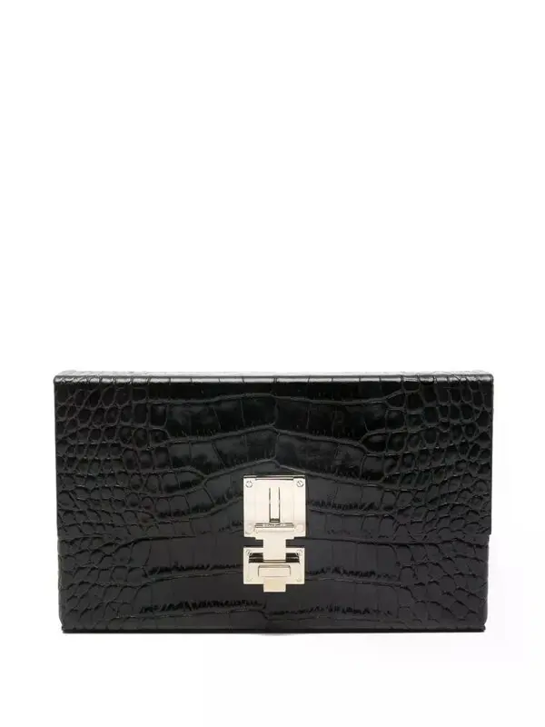 TOM FORD Silver-tone Hardware Clutch - Black