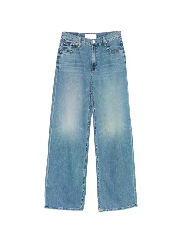 MOTHER Spinner Zip Sneak Wide-leg Jeans - Blue