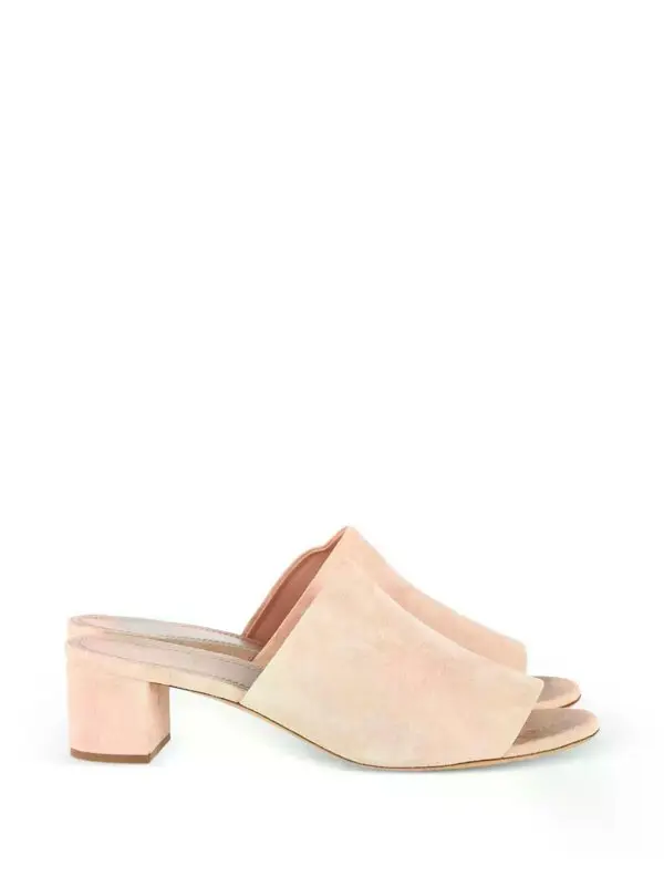 MANSUR GAVRIEL Block-heel Suede Mules