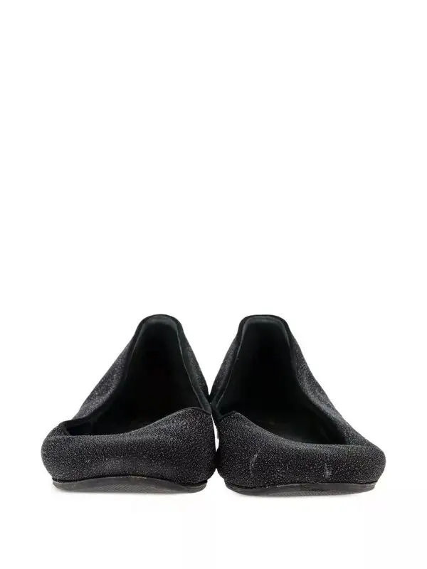 Saint Laurent Glittering Leather Slip-on Flats
