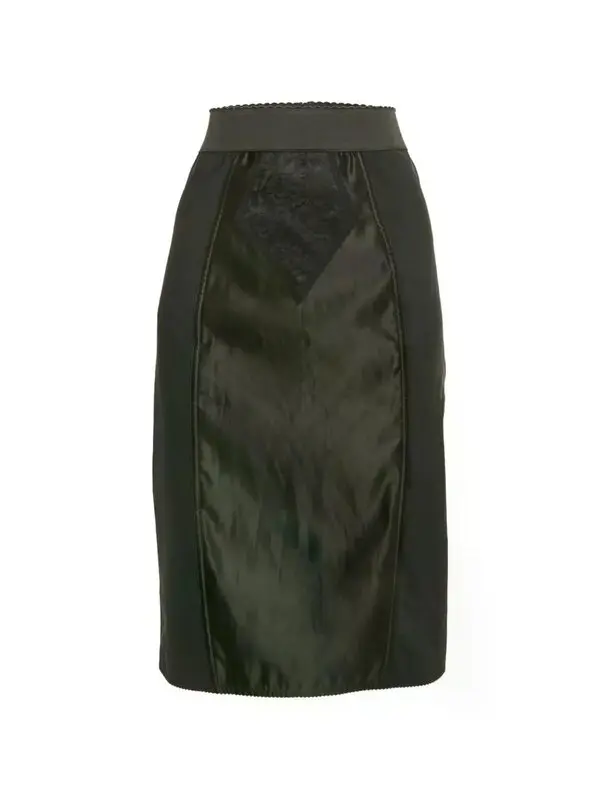 Dolce & Gabbana Satin-insert Midi Skirt