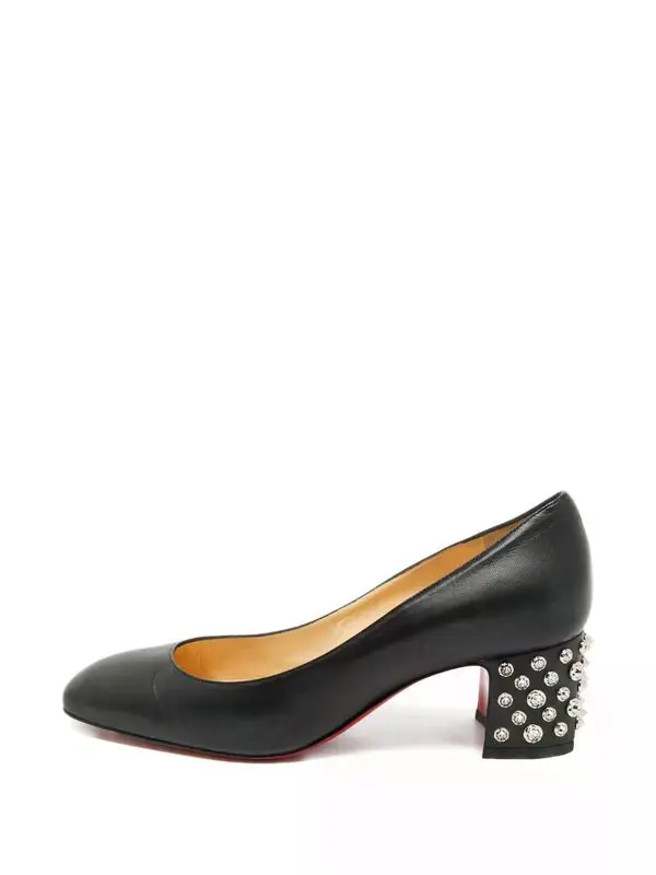 CHRISTIAN LOUBOUTIN Spiked Block Heel Pumps