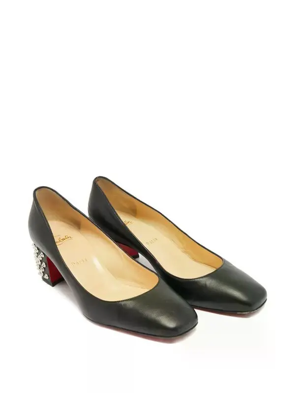CHRISTIAN LOUBOUTIN Spiked Block Heel Pumps