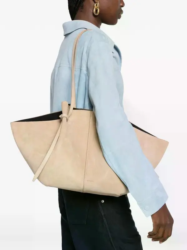 Yuzefi Large Mochi Suede Shoulder Bag - Neutrals