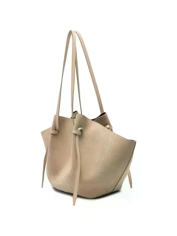 Yuzefi Large Mochi Suede Shoulder Bag - Neutrals