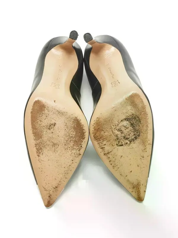 GIANVITO ROSSI Pointed-toe Leather Pumps