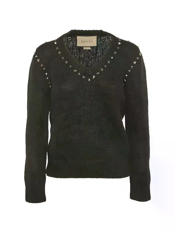 Gucci Studded V-neck Sweater