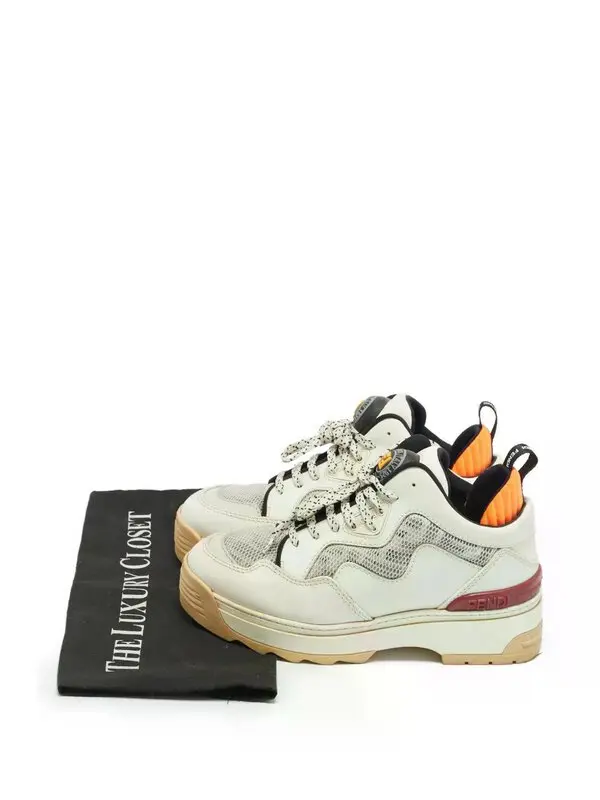 Fendi Mesh Leather Sneakers