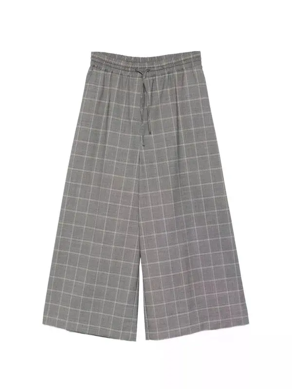 Max Mara Check-pattern Drawstring Trousers