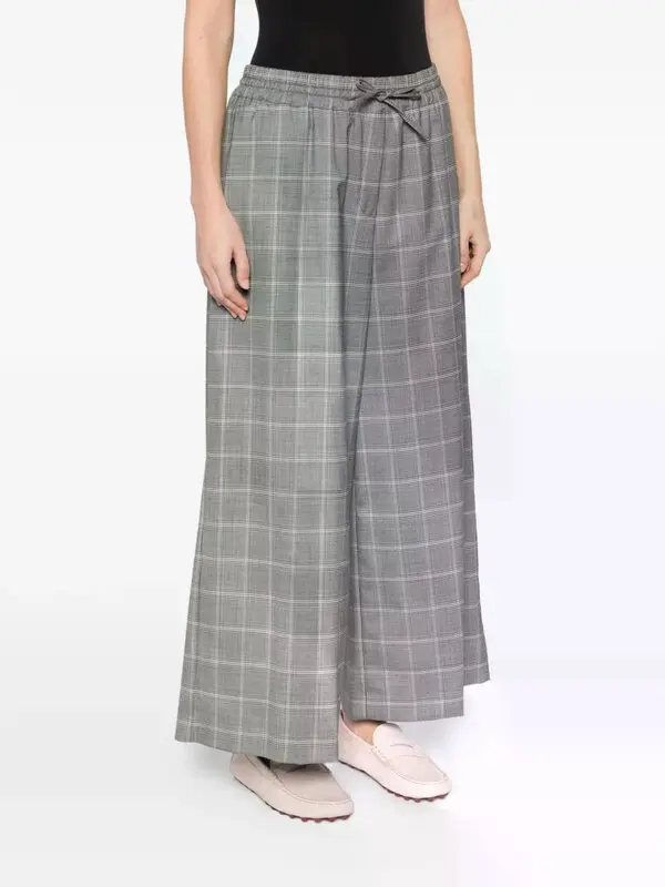 Max Mara Check-pattern Drawstring Trousers
