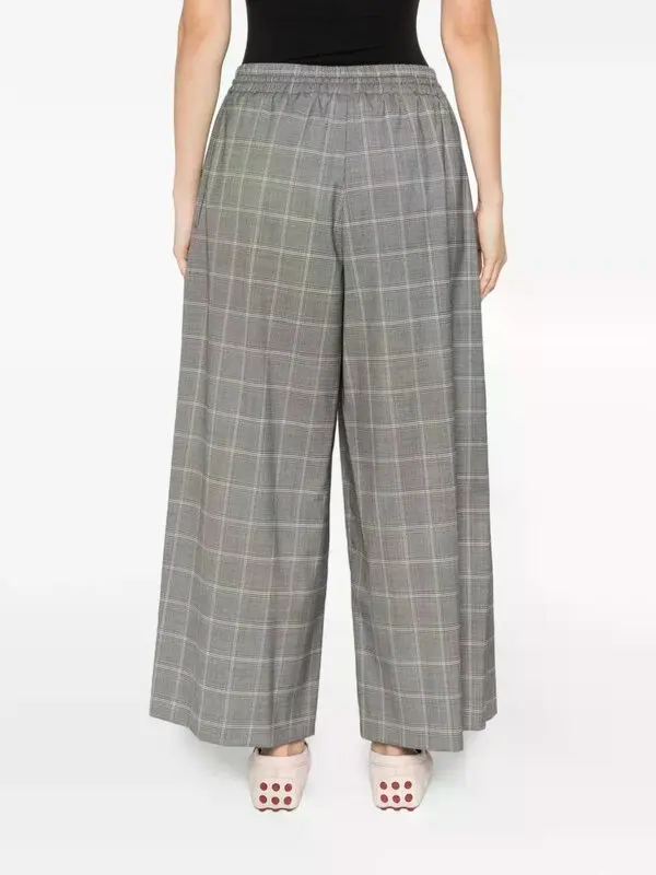 Max Mara Check-pattern Drawstring Trousers