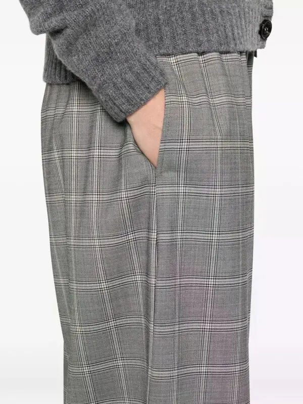 Max Mara Check-pattern Drawstring Trousers