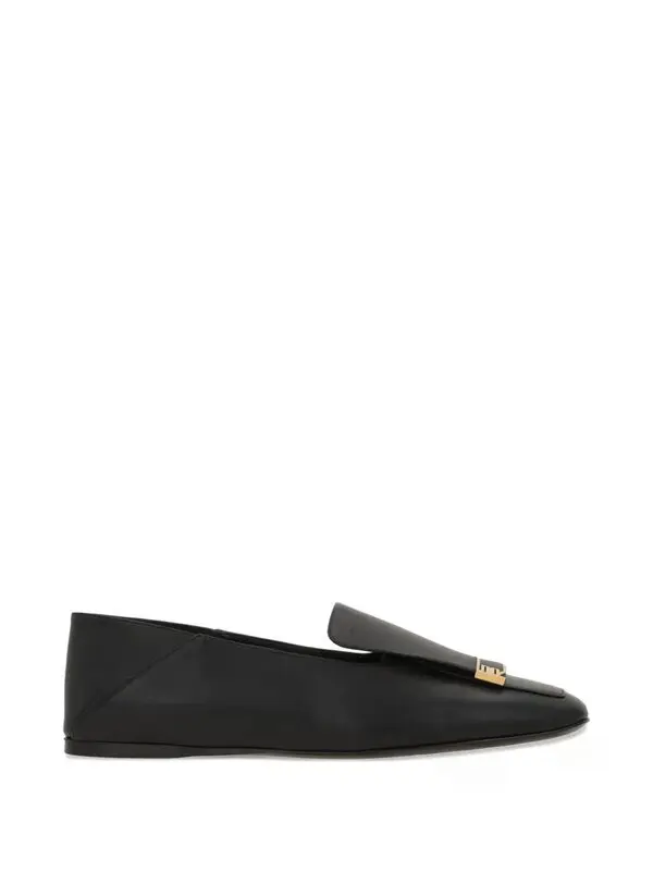 SERGIO ROSSI Square-toe Loafers - Black