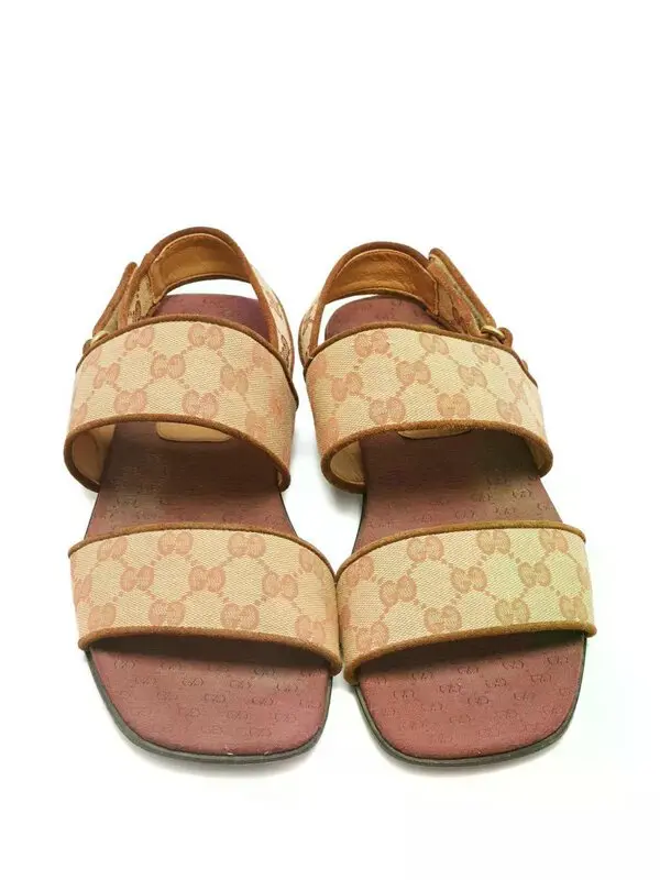 Gucci Gg Monogram Slingback Sandals