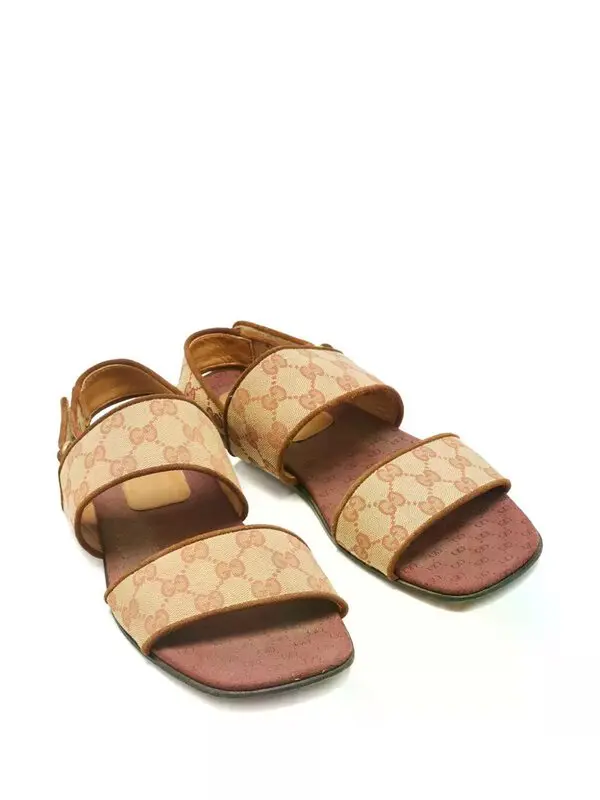 Gucci Gg Monogram Slingback Sandals