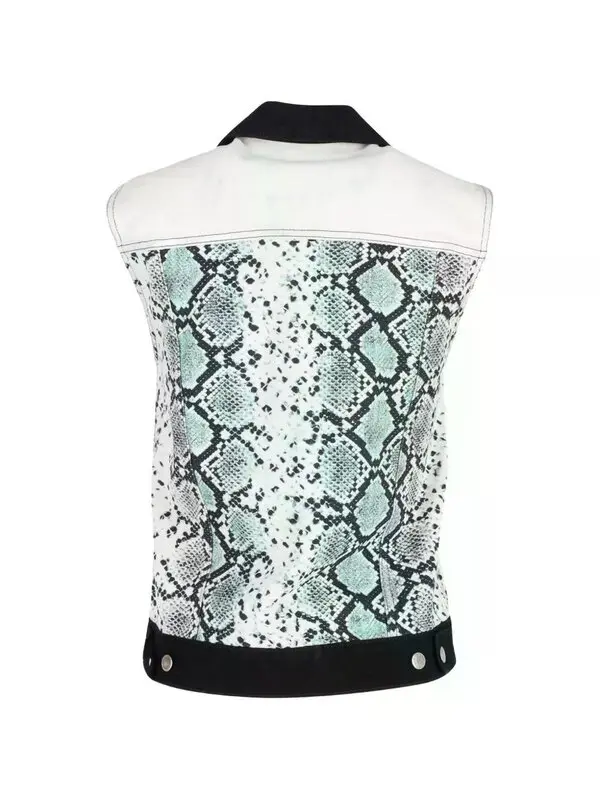 Sandro Snake-print Cotton Vest