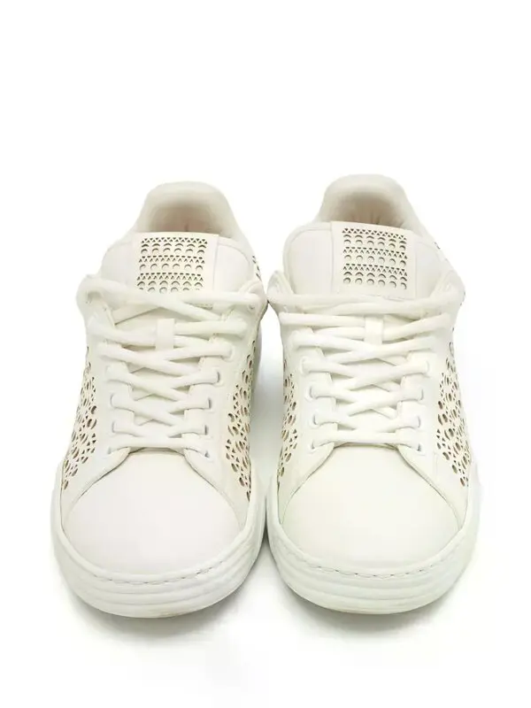 Alaïa Vienne Leather Cutout Sneakers