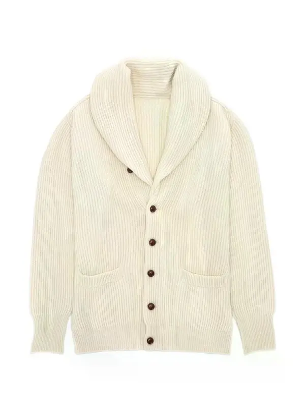 FORTELA Stoke Shawl-collar Cardigan - Neutrals