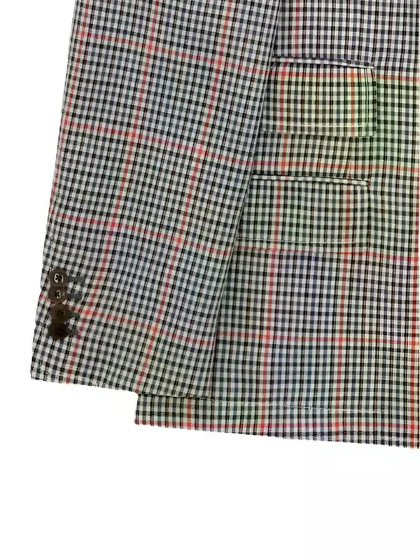FORTELA Plaid Double-breasted Blazer