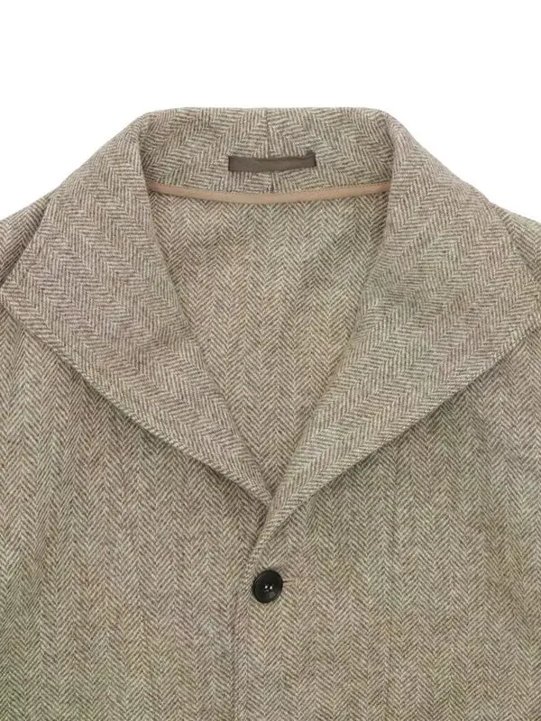 FORTELA Scotland Herringbone Wool Jacket - Neutrals