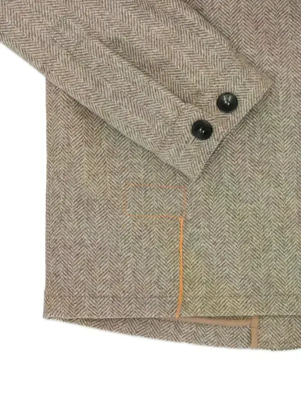 FORTELA Scotland Herringbone Wool Jacket - Neutrals