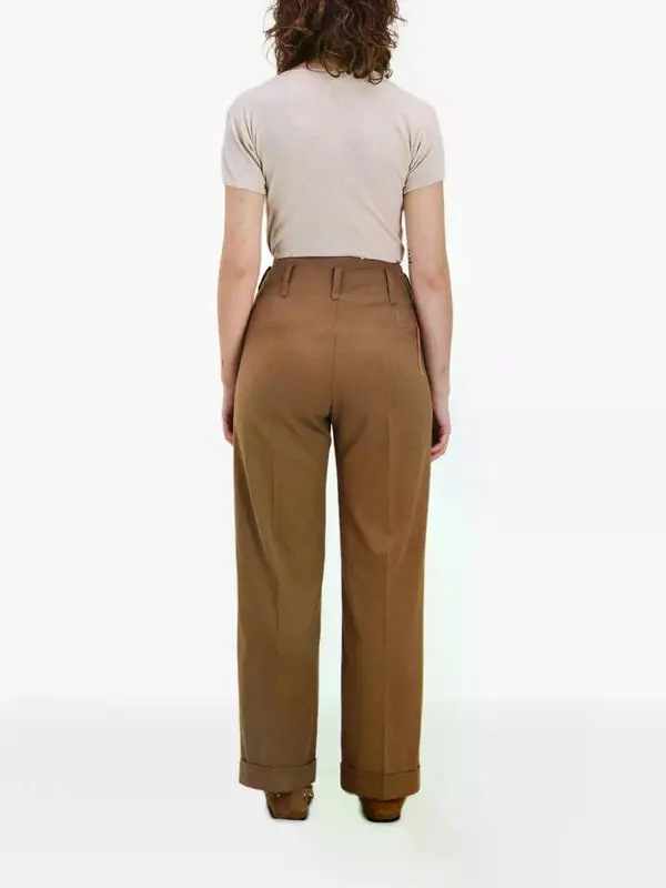 FORTELA Farrah Pleated High-waisted Trousers