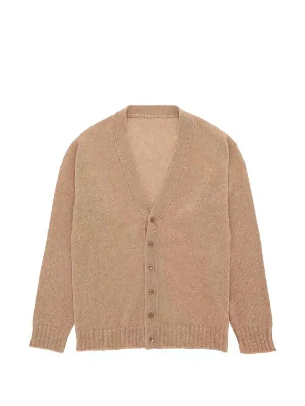 FORTELA V-neck Ribbed-knit Cardigan - Neutrals