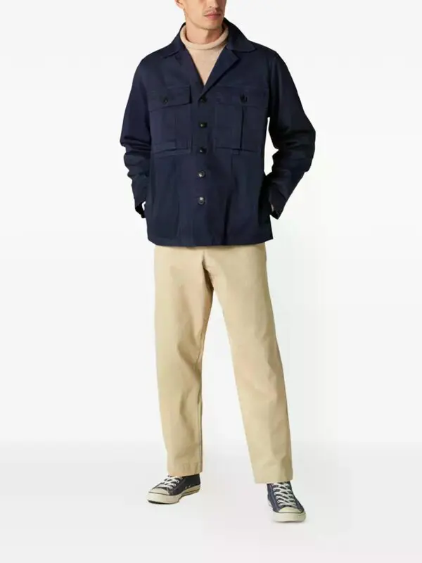 FORTELA Solomon Button-fastening Shirt Jacket - Blue