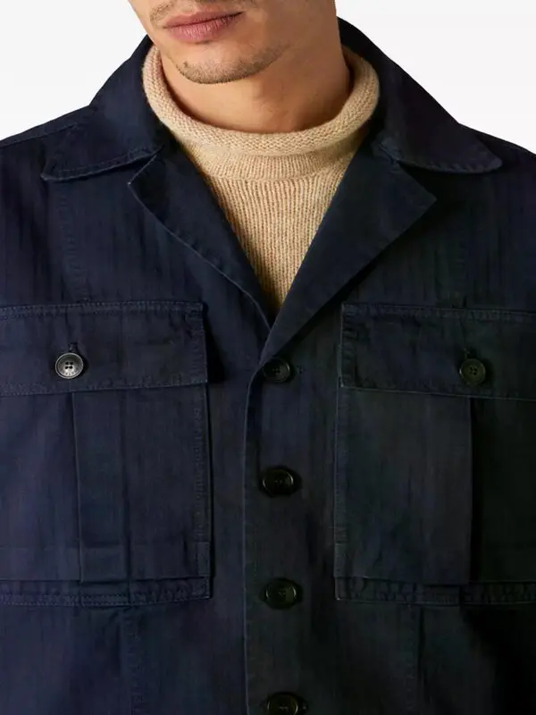 FORTELA Solomon Button-fastening Shirt Jacket - Blue