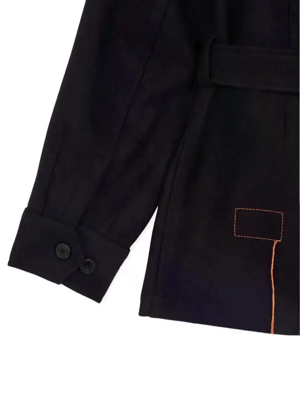 FORTELA Belted Chest-pocket Jacket - Blue
