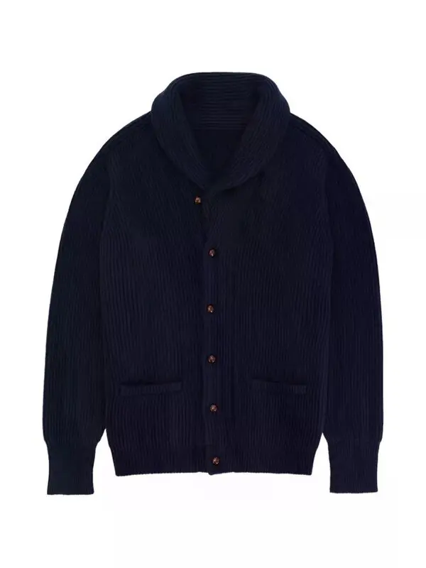 FORTELA Shawl-collar Knitwear - Blue