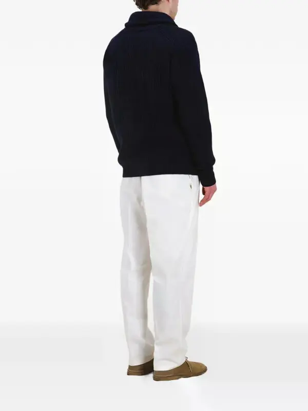 FORTELA Shawl-collar Knitwear - Blue