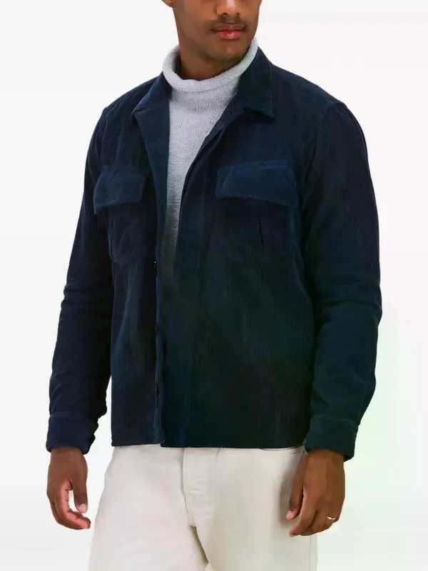 FORTELA Corduroy Pockets Overshirt - Blue