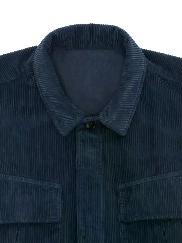FORTELA Corduroy Pockets Overshirt - Blue