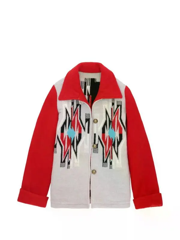 FORTELA Patterned Button-fastening Jacket - Grey