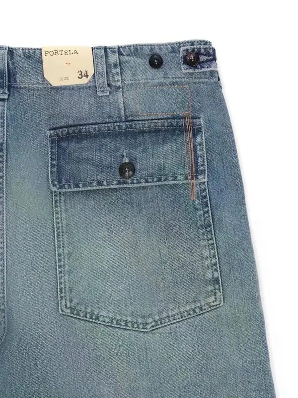 FORTELA Patch-pocket Jeans - Blue