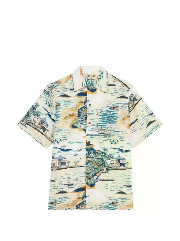 FORTELA Santacatalina Tropical-print Shirt - Neutrals