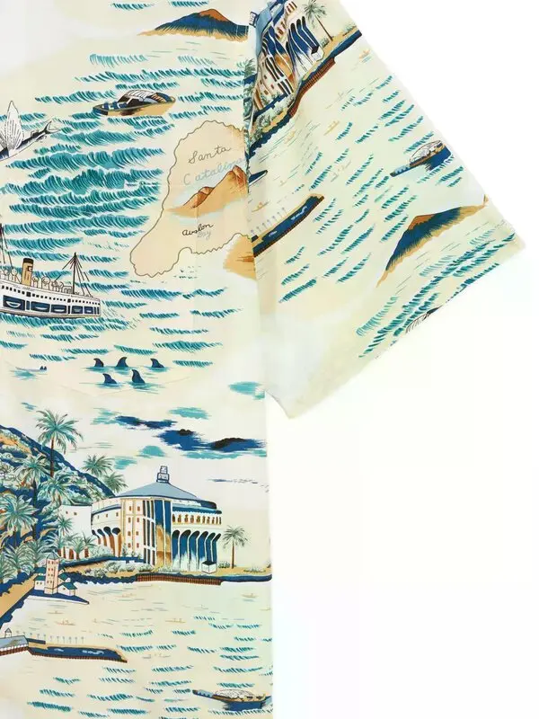 FORTELA Santacatalina Tropical-print Shirt - Neutrals