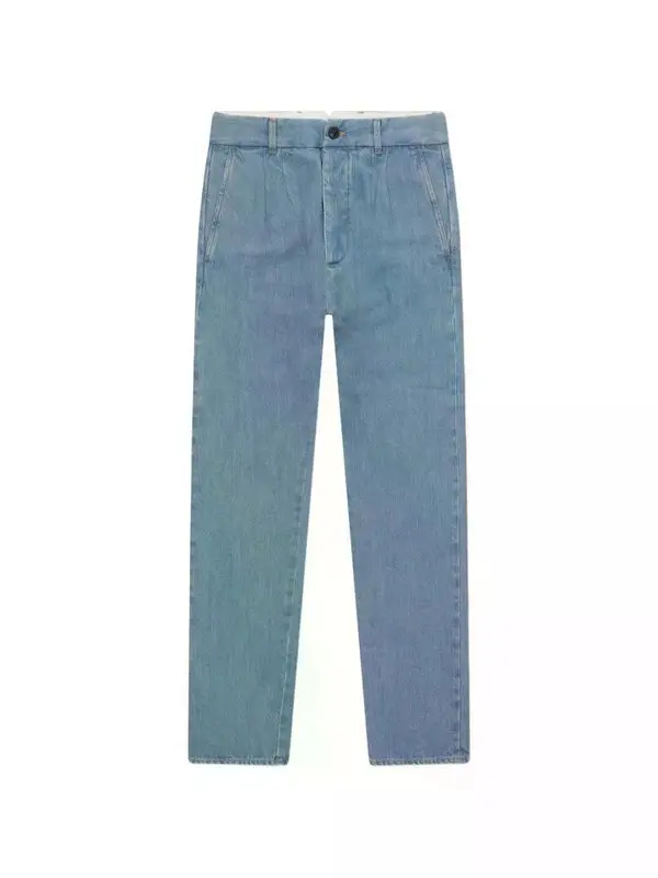 FORTELA Pleated Cotton Jeans