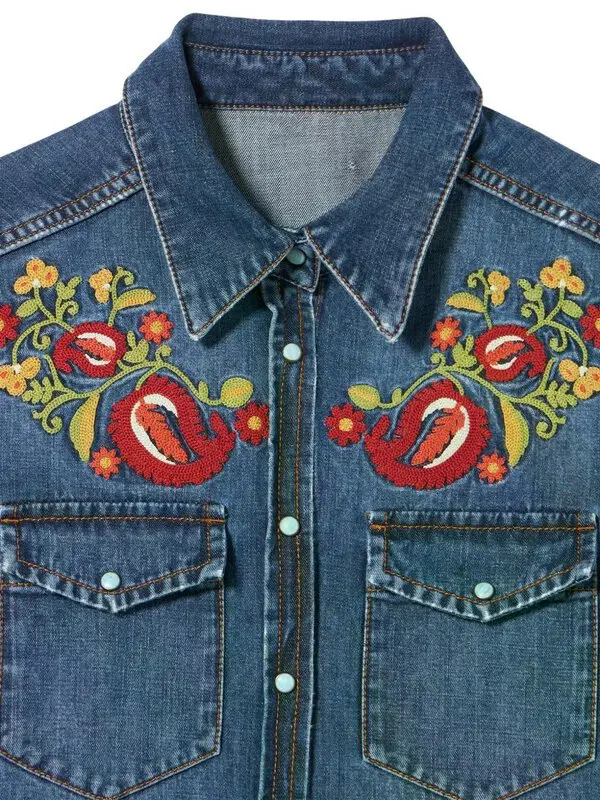 FORTELA Brigitter Floral-embroidered Shirt